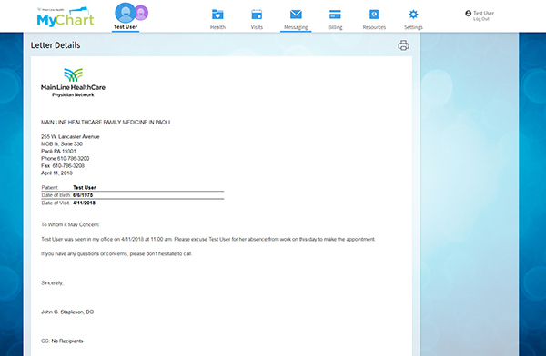 Access Letters From Your Provider Documentation MyChart Patient Access Letters From Your Provider Documentation MyChart Patient